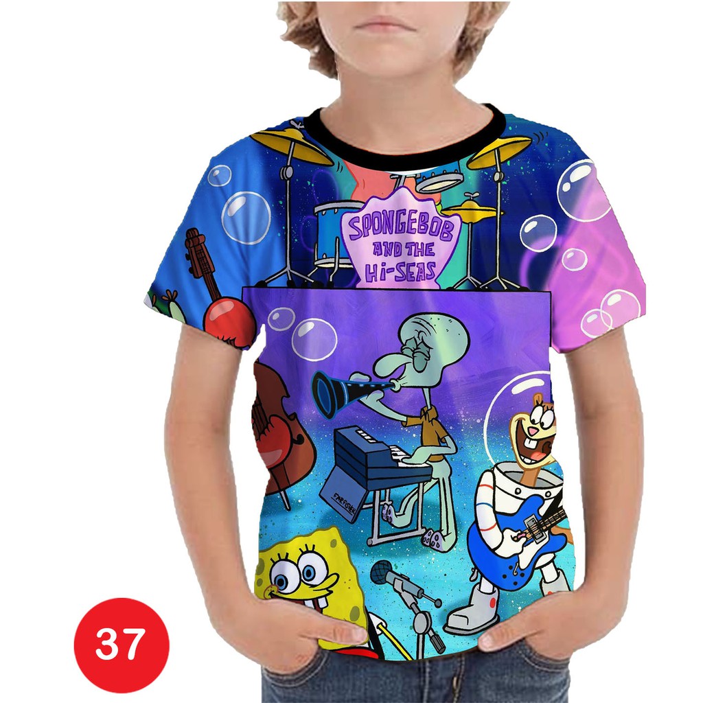 Jual Kaos SPONGEBOB SquarePants Baju Karakter Kartun Anak #37 | Shopee ...