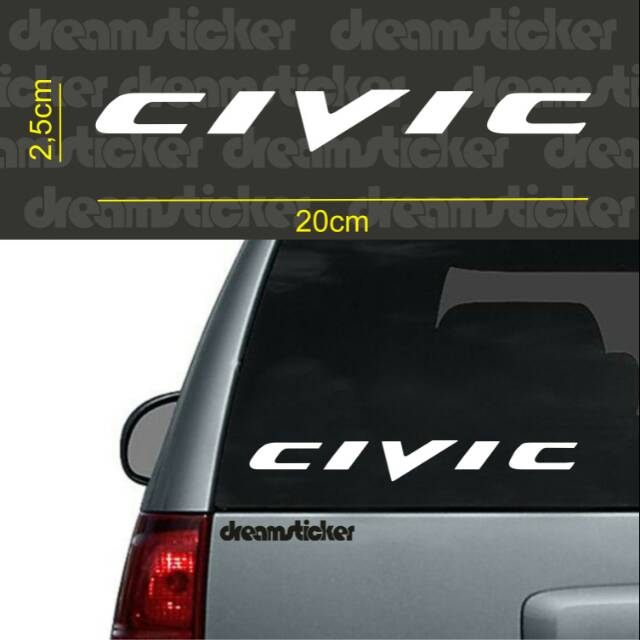 Jual Sticker Stiker Mobil Honda Civic | Shopee Indonesia