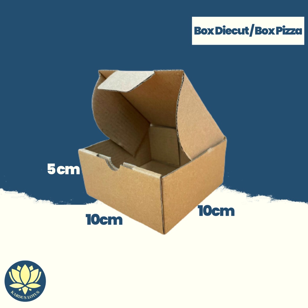 Jual Box Diecut | Box Pizza (ukuran 10x10x5 cm) | Shopee Indonesia