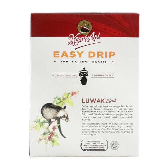 Jual Kapal Api Easy Drip Kopi Saring Luwak 5 x 10gr | Shopee Indonesia
