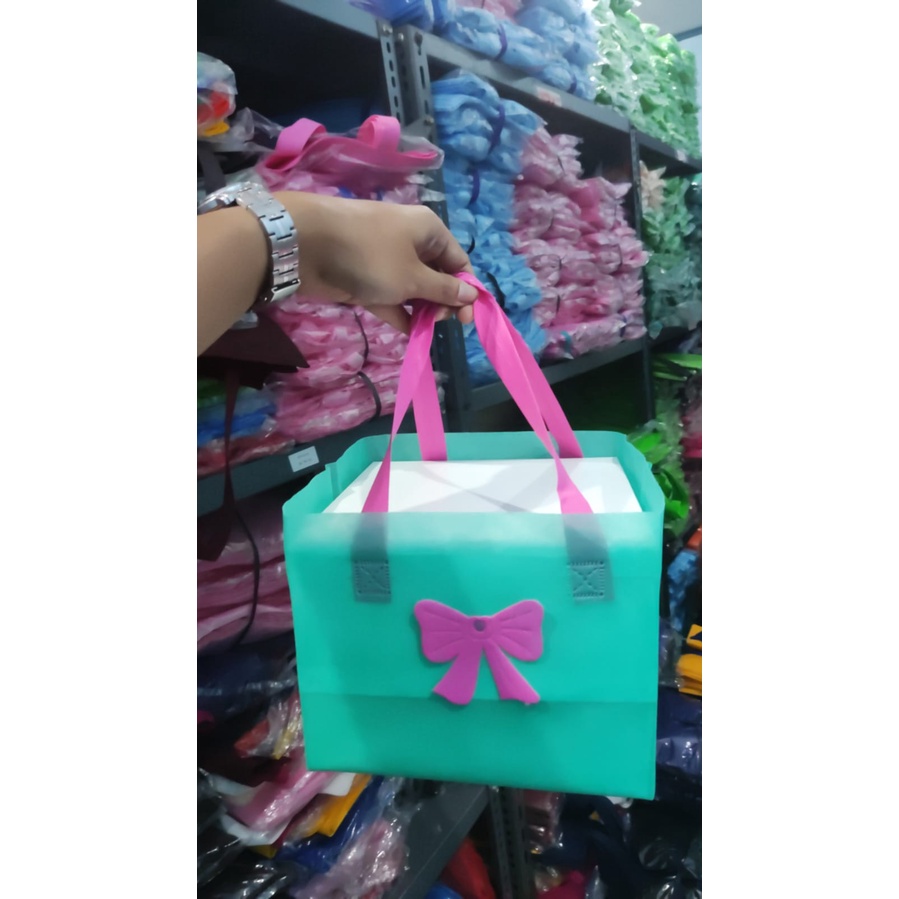 Jual 1pack (12pcs) Tas box 22x22 20x20 kotak nasi kantong souvenir ...