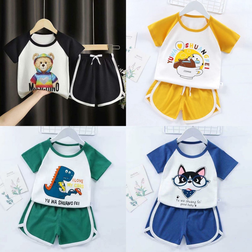 Jual Setelan Set Setelan Kaos Anak Motif Karakter Unisex Cewek Cowok | Shopee Indonesia