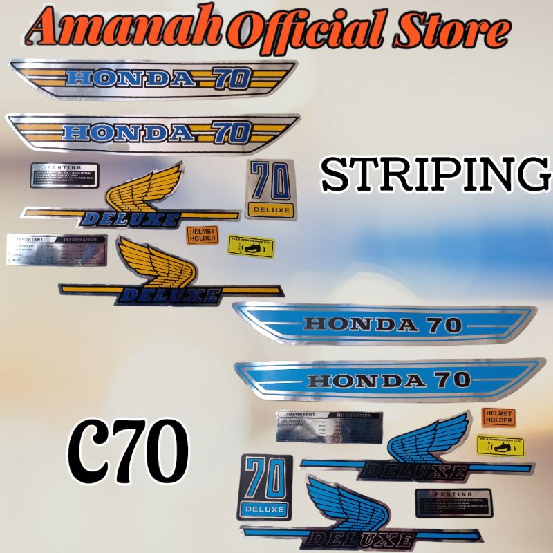 Jual striping honda c70 stiker honda c70 | Shopee Indonesia