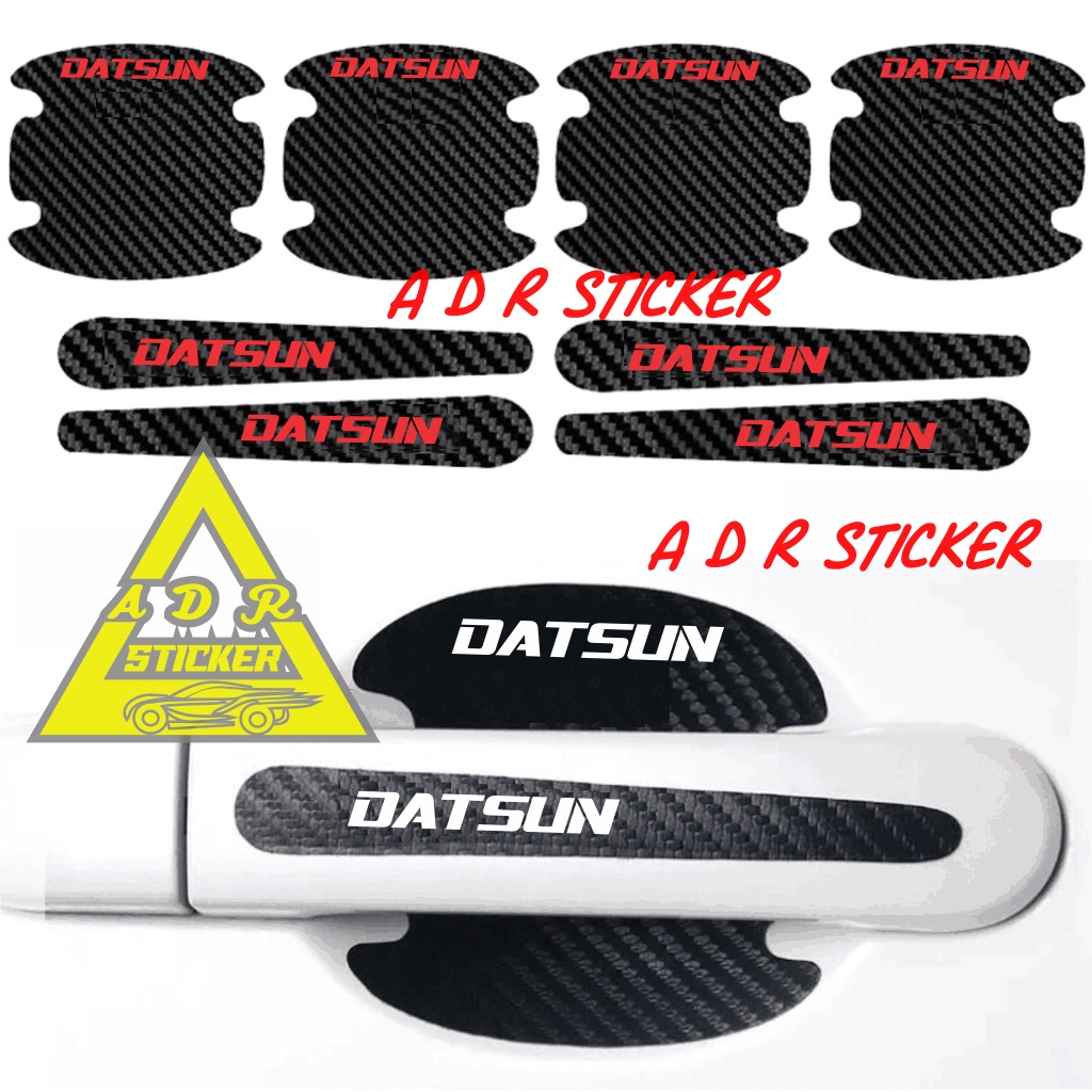 Jual 8PCS STIKER CARBON 3D HANDLE MOBIL DATSUN STICKER KARBON 3D ...