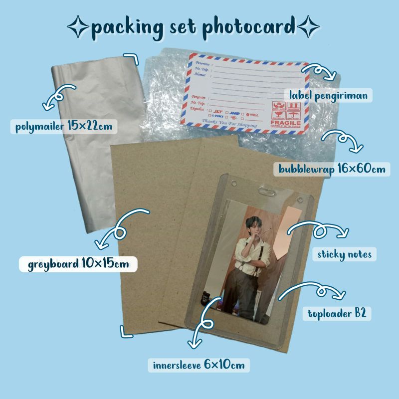 Jual Bahan Packing Photocard/MPC Set [BACA DESKRIPSI] | Shopee Indonesia