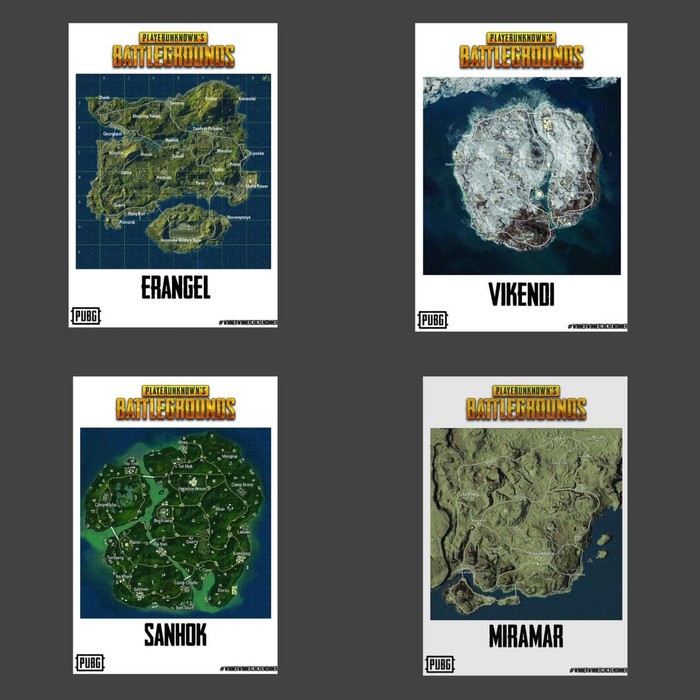Jual Paket Lengkap MAP/PETA Game PUBG - Erangel Vikendi Sanhok Miramar ...