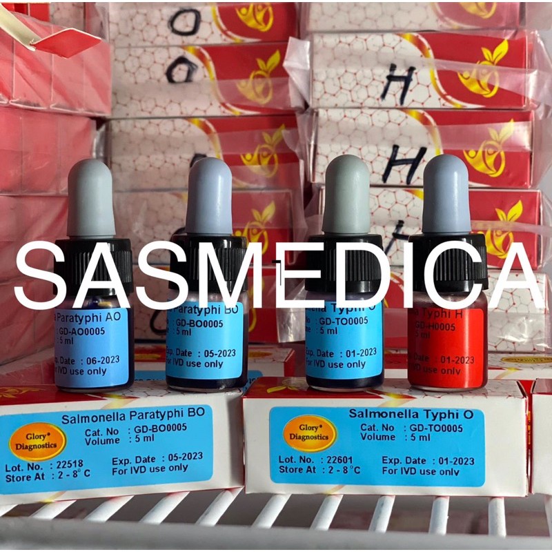 Jual widal tes, Salmonella Typhi O AO BO CO H AH BH CH, tes tipus ...