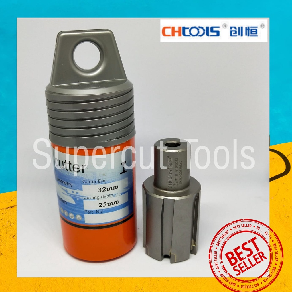Jual Mata Bor Rel Kereta Api 32 x 25 mm TCT CHTOOLS CH TOOLS Rail Anular Cutter 32 x 25 mm ...