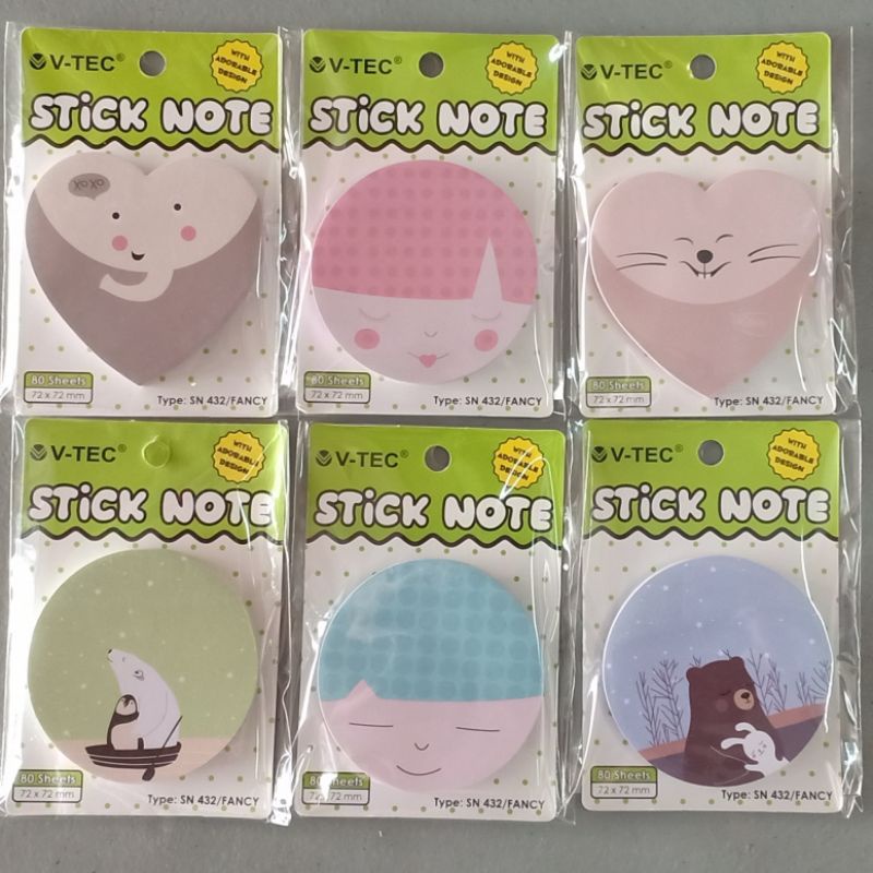 Jual kertas tempel / memo stick/ sticky notes fancy ( 80 lembar ...