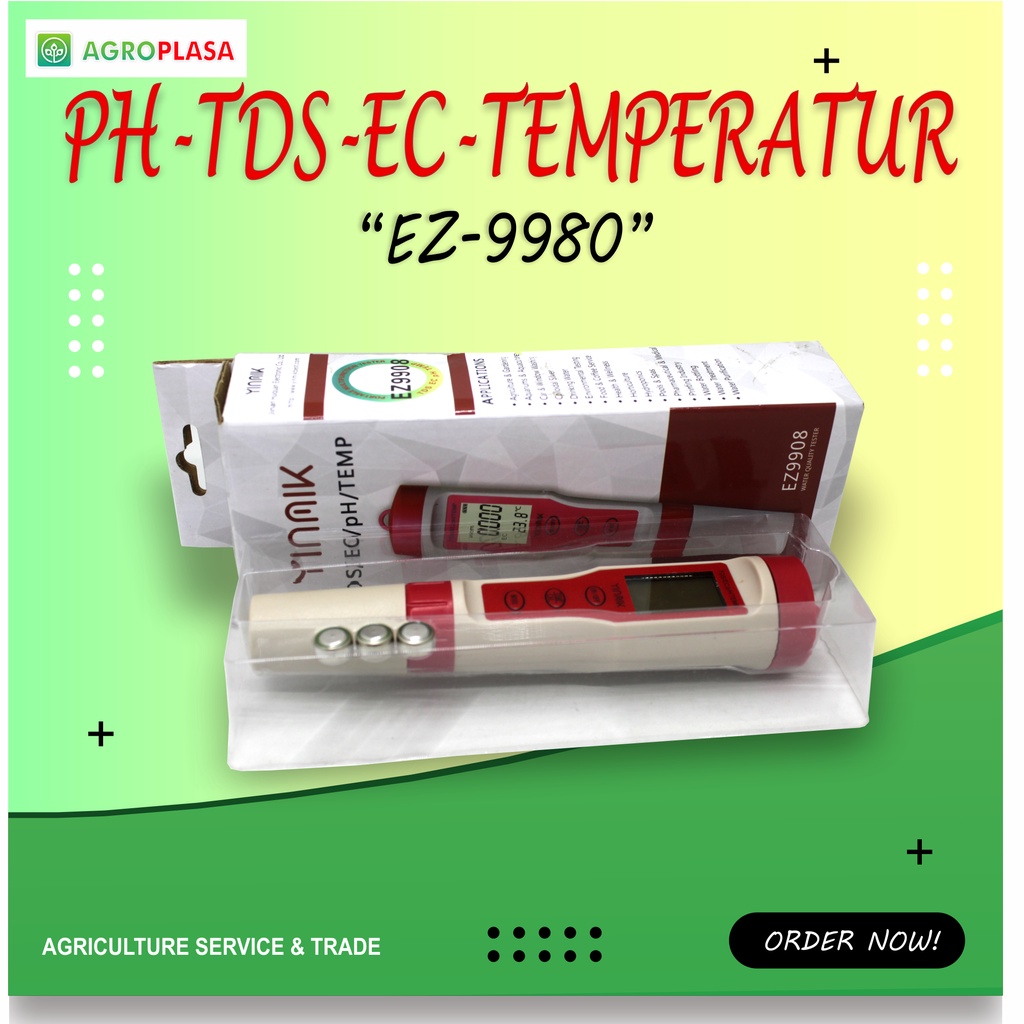 Jual EZ-9908 PH Tds EC Temp Meter - AgroPlasa | Shopee Indonesia