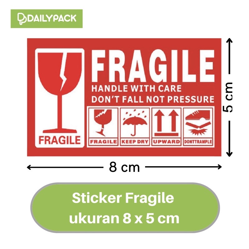 Jual STICKER FRAGILE 8 x 5 cm | Shopee Indonesia