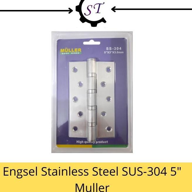 Jual ♡ Engsel Pintu 5" / Engsel Jendela 5 inch Stainless Steel SS-304 ( SUS 304 ) Muller ...