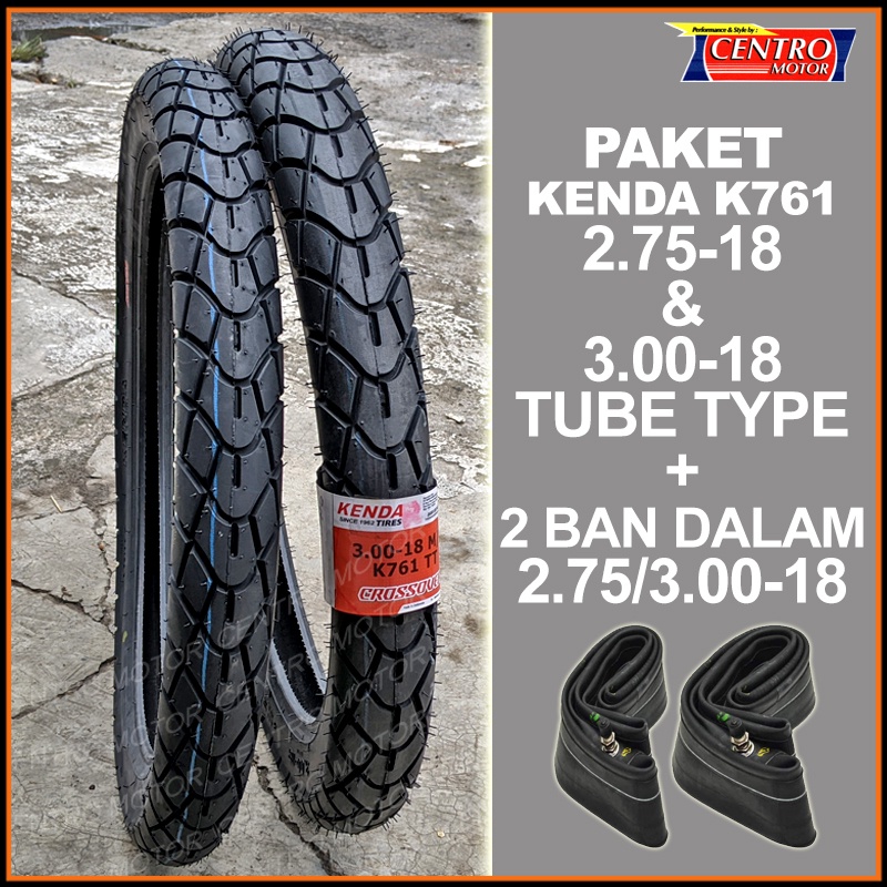 Jual KENDA K761 PAKET 2PC BAN LUAR RING 18 TUBE TYPE.TERSEDIA JUGA BAN ...