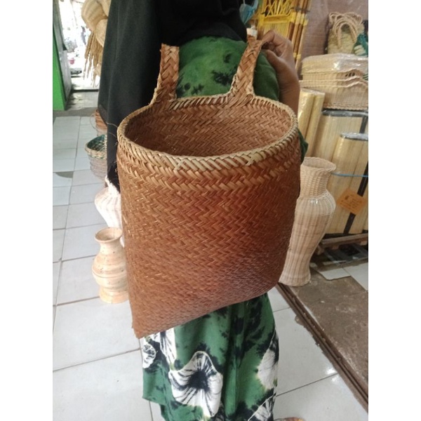 Jual Tas Anyam Rotan Punggung Kerja Kebun Bahu Sawah Petani Keranjang ...