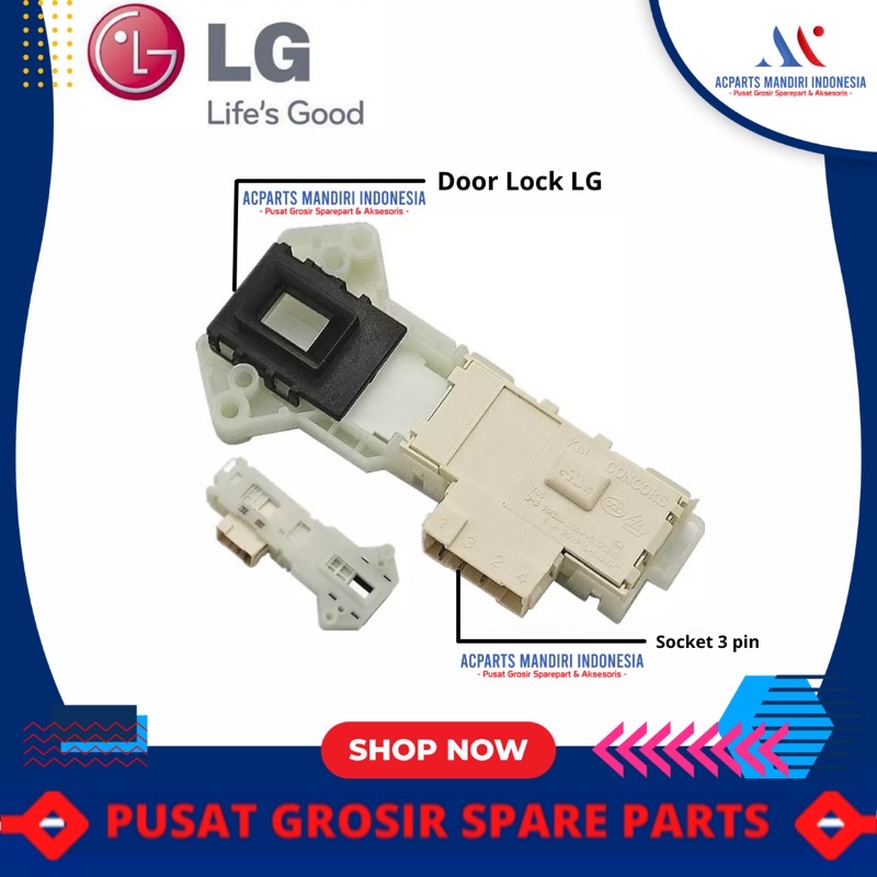 Jual LG, Door lock / Switch pintu Mesin cuci Front loading | Shopee Indonesia