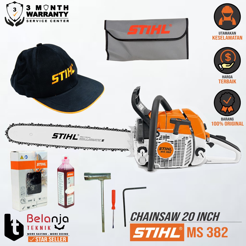 Jual STIHL Mesin Potong Kayu MS 382 Chain Saw 20 Inch MS382 20" Chainsaw | Shopee Indonesia