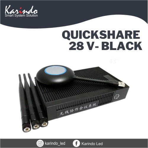 Jual KARINDO QUICKSHARE 28-V BLACK / SCREEN SHARING / SCREEN PROJECTOR ...