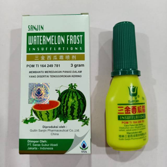 Jual Sanjin Watermelon Frost Insufflations / Lozenges - Permen / Bubuk ...