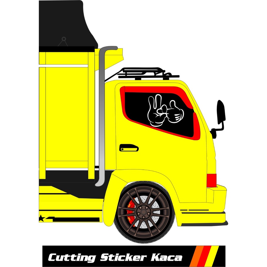 Jual Sticker Cutting Kaca Mobil Pickup / Stiker Kaca truk / Sticker ...