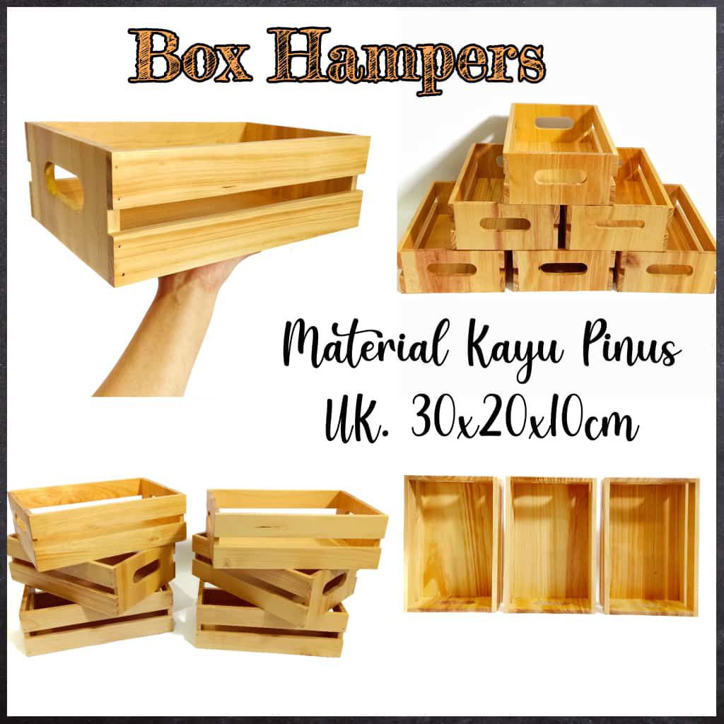 Jual Box Kayu Ukuran 30 x 20 x 10 Cm - Hampers Lebaran / Box Parcel ...