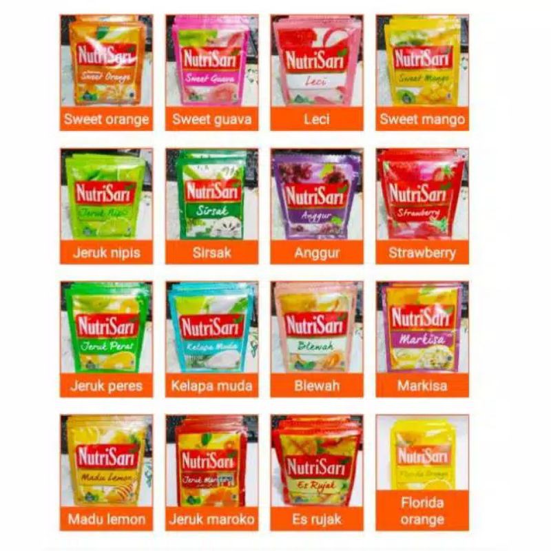 Jual NUTRISARI BANYAK RASA 1 RENCENG ISI 10 SACHET | Shopee Indonesia