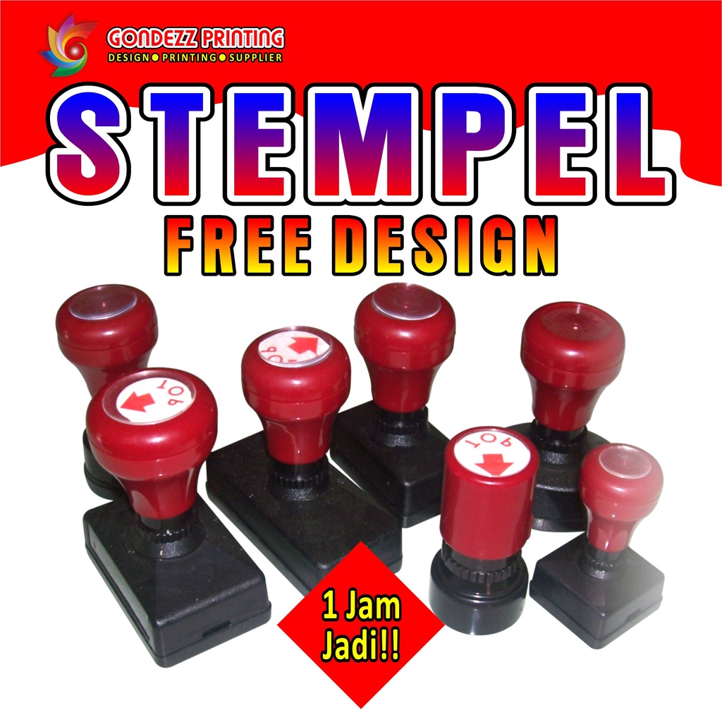 Jual Stempel Flash Warna | Custom | Colour | Free Design & Murah ...