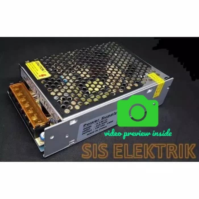 Jual POWER SUPPLY SWITCHING LED CCTV 12V 10A 12 VOLT 10 AMPERE | Shopee ...