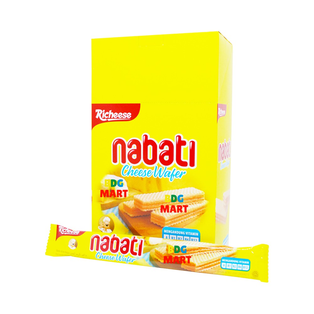 Jual BOX Richeese Nabati Waffer Cheese Wafer Renyah Dengan isi Krim ...