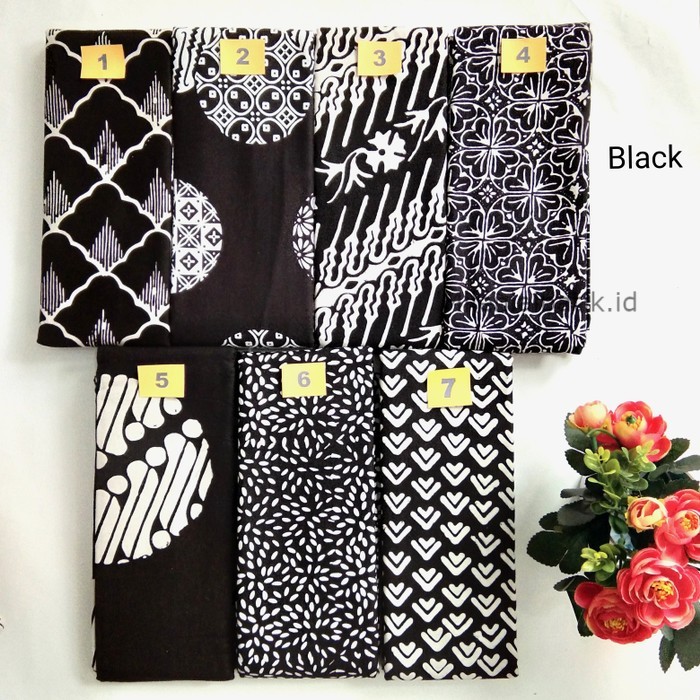 Jual Jarit / Jarik / Kain Batik Cap Garutan Premium Modern Hitam ...