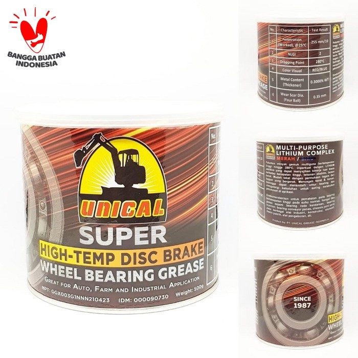 Jual UNICAL Lithium Complex Grease - Warna Merah @ 500Gram | Shopee ...