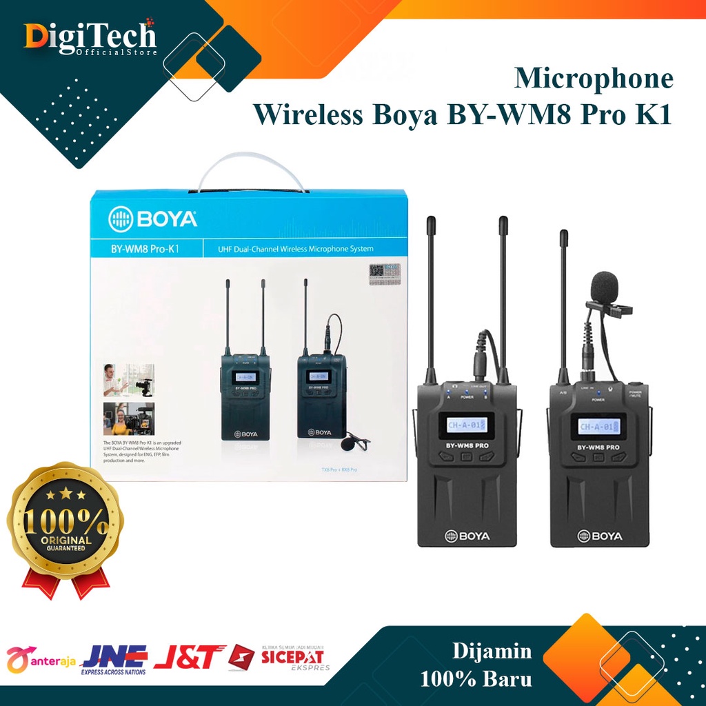 Jual Boya BY-WM8 Pro K1 UHF Wireless Microphone | Shopee Indonesia