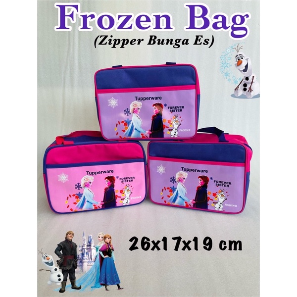 Jual Tas Frozen Elsa Tupperware (zipper bunga es)// Tas forever sister ...