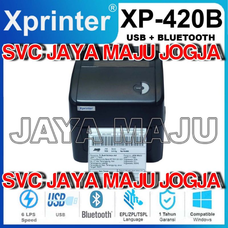 Jual XPRINTER XP 420 B + HOLDER LABEL - HITAM - BLUETOOTH USB - 203 DPI - SPEED 152 MM/S ...