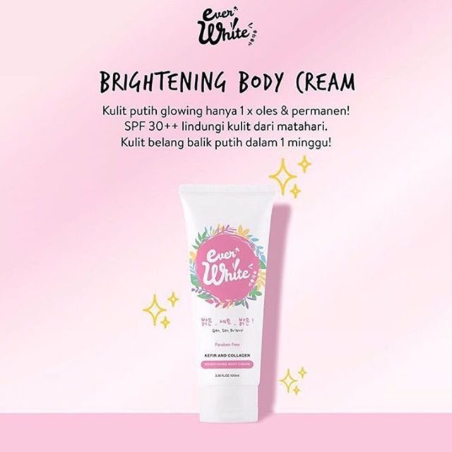 Jual EVER WHITE BRIGHTENING BODY CREAM (share in jar 15ml) | Shopee ...