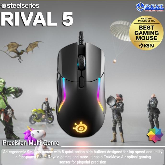Jual STEELSERIES RIVAL 5 GAMING MOUSE SDG64655E | Shopee Indonesia
