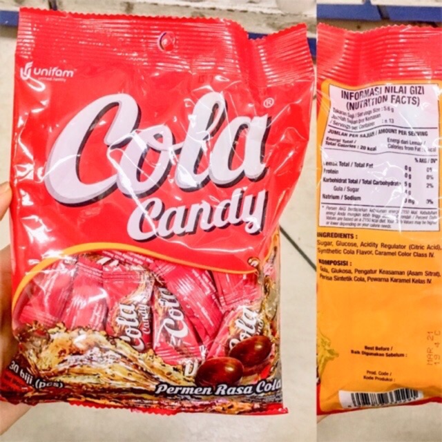 Jual Permen Rasa Cola / Cola Candy - 30 pcs x 2.5 g | Shopee Indonesia