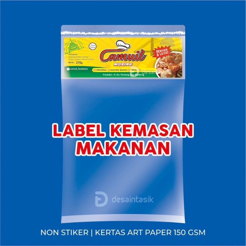 Jual Label kemasan makanan, snack, keripik, makaroni, kerupuk, | Shopee ...