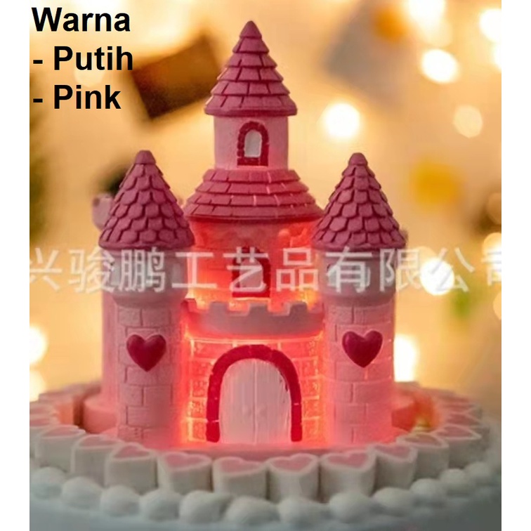 Jual Cake Toper Topper Hiasan Kue Ultah Ulang Tahun Castle Istana Lampu ...