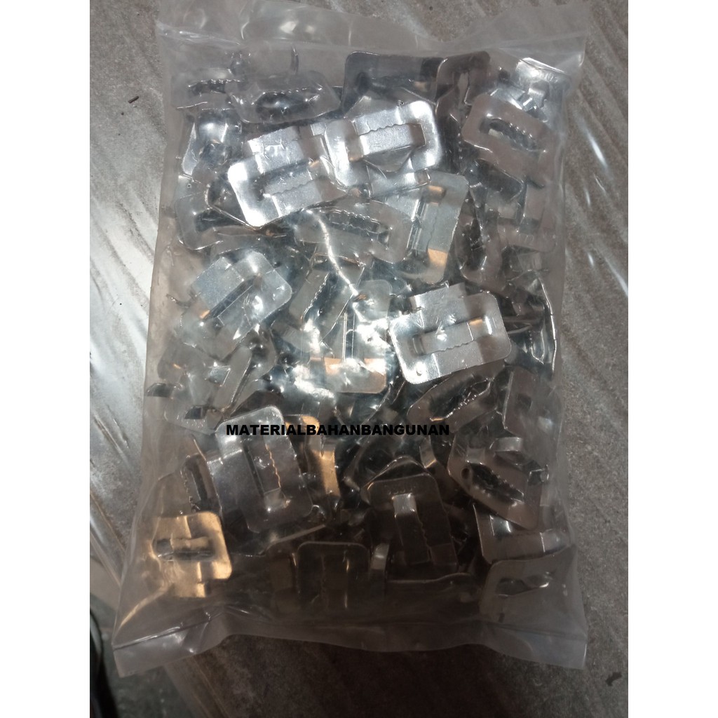 Jual PER 100 Clamp Buckle Buckles 3/4 inch Plat Strapping Band ...