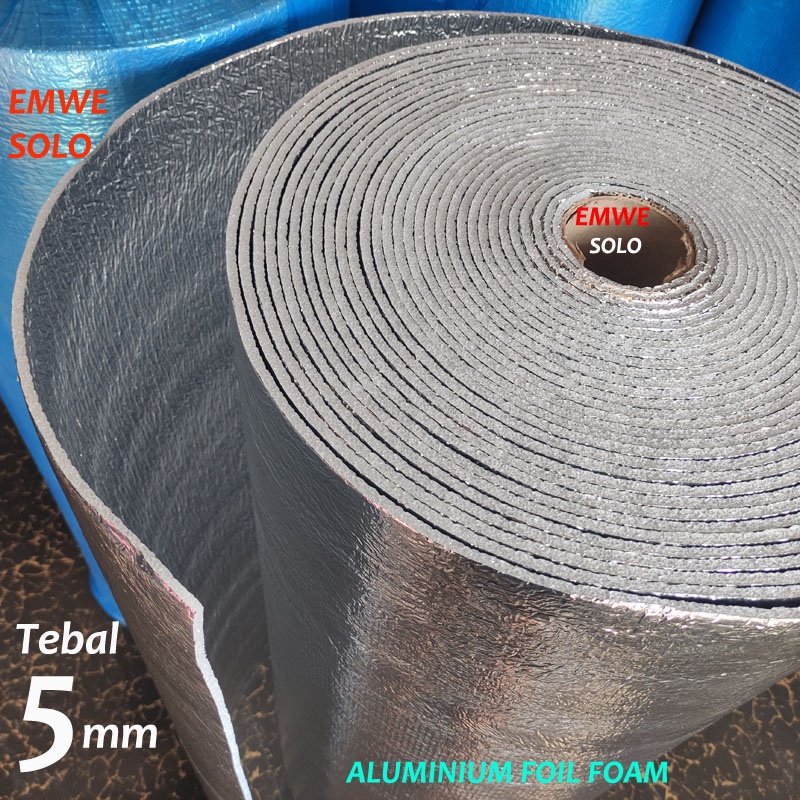 Jual [1 RoLL] Tebal 5MM Thermal Busa Foam Aluminium Foil / Peredam ...