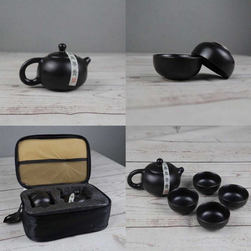 Jual Set Teko China Teh Poci Tradisional + Tas Portable Teko Cangkir ...