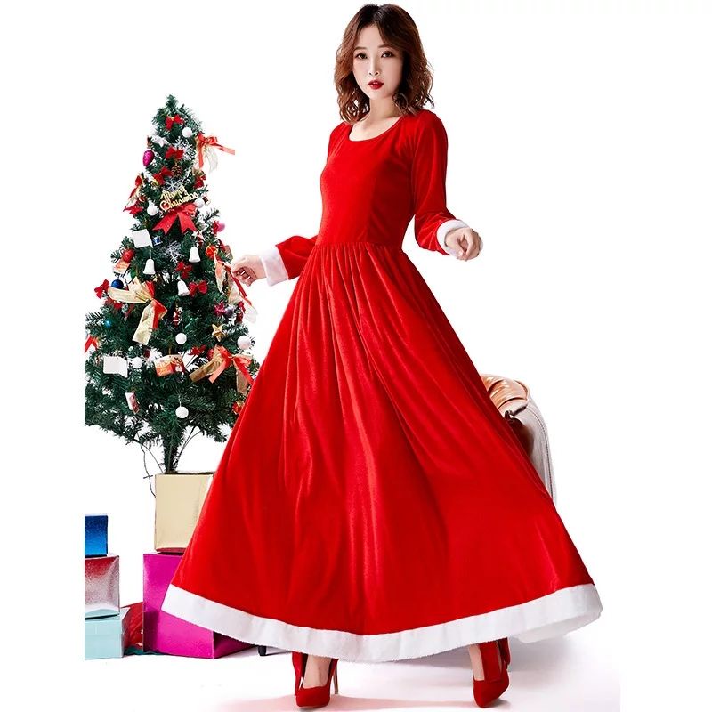 Jual Santa Long Dress Set Jubah Hoddie Baju Kostum Natal Size Anak Dan ...