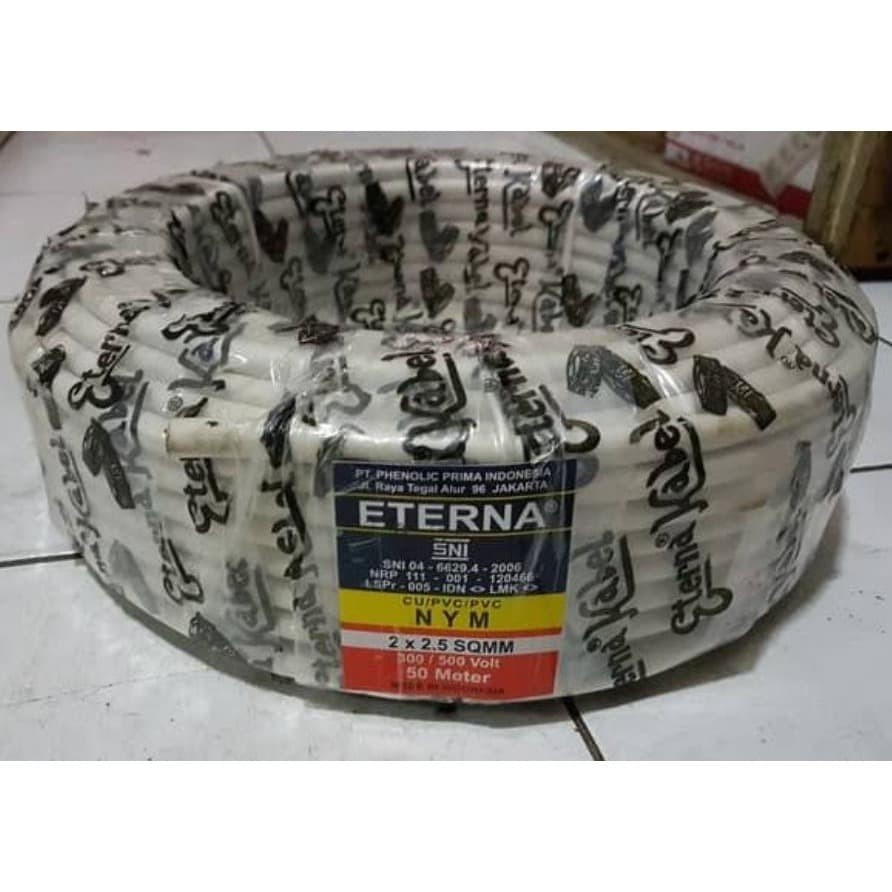 Jual Kabel Listrik Eterna NYM 2x2.5 mm 50 Meter Eterna NYM 2x2,5 mm | Shopee Indonesia