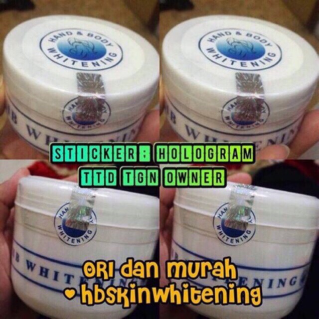 Jual HB WHITENING LOTION 250gr / hb whitening 250gr / Whitening glowing ...
