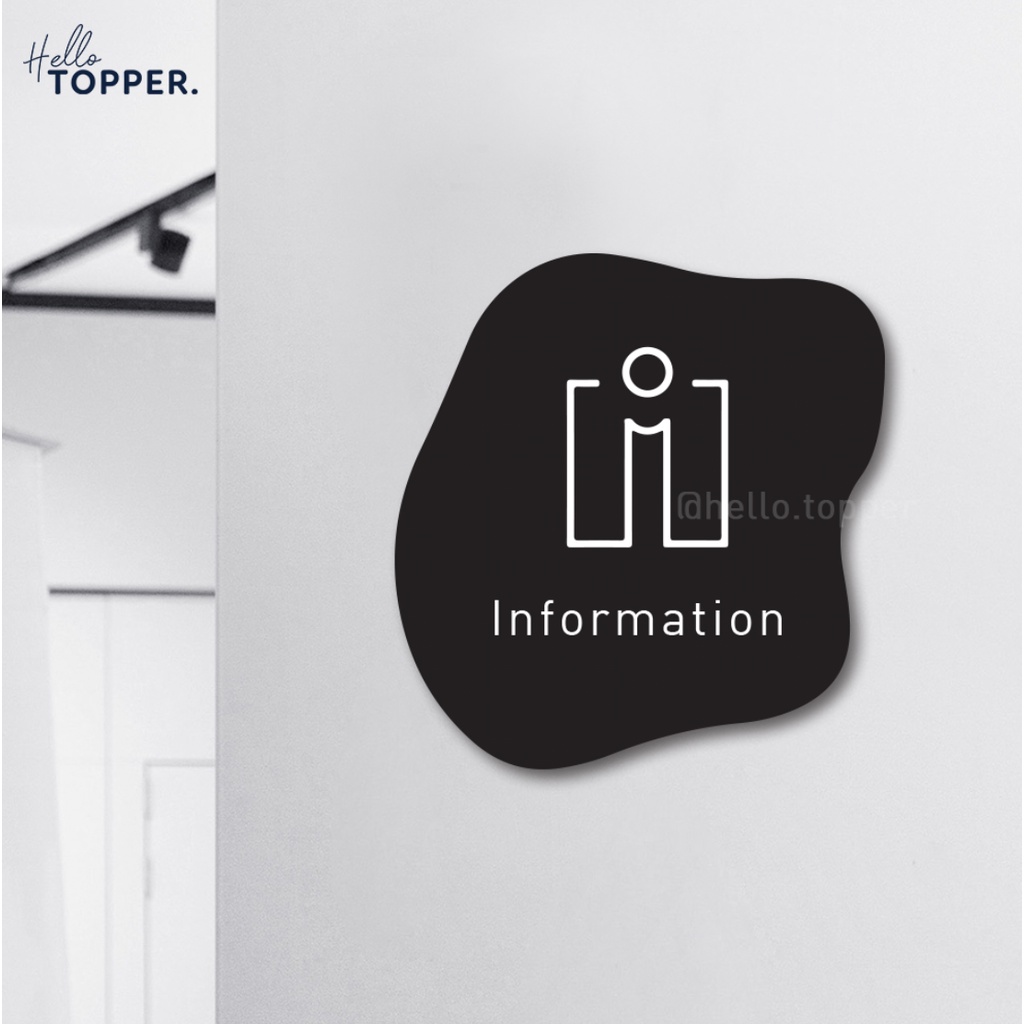 Jual Information Corner Sign Board Akrilik Print Signage Acrylic ...