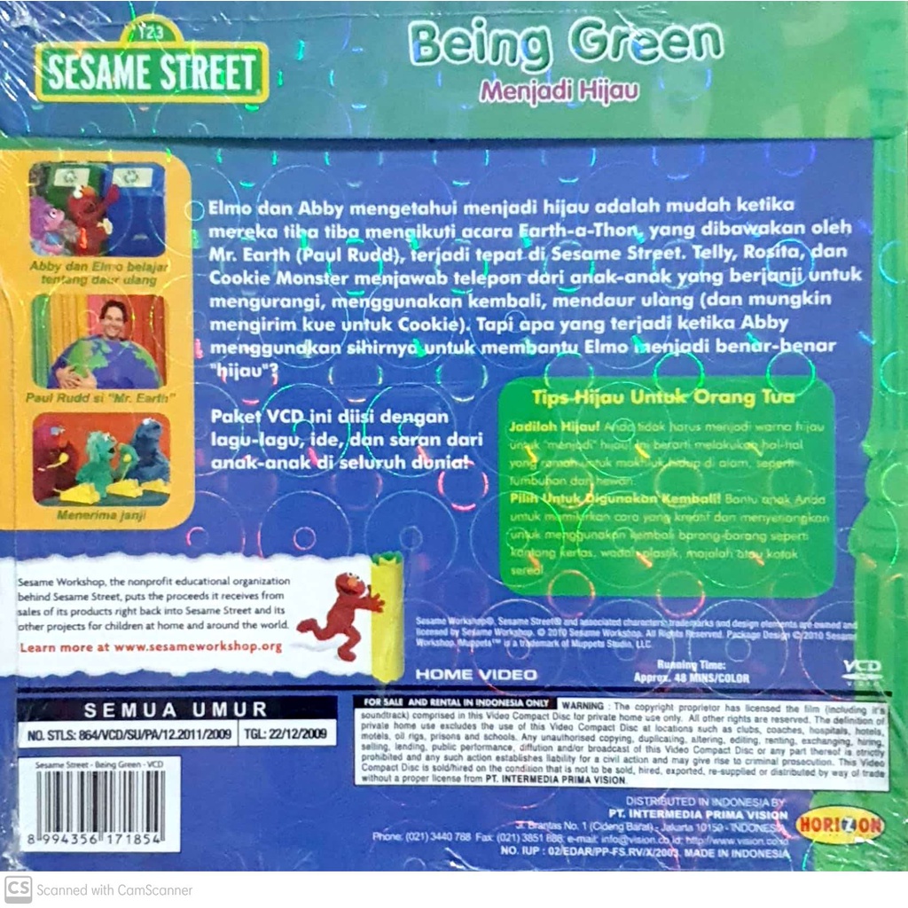 Jual Sesame Street: Being Green | VCD Original | Shopee Indonesia
