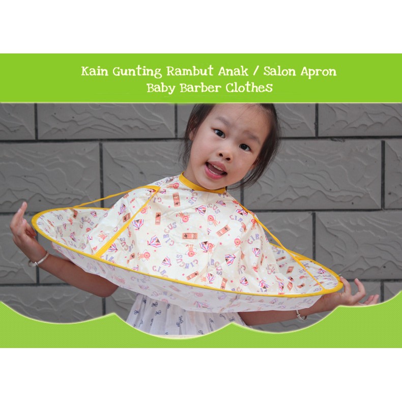 Jual BK050 Kain Gunting Rambut Anak Salon Apron Baby Barber Clothes ...