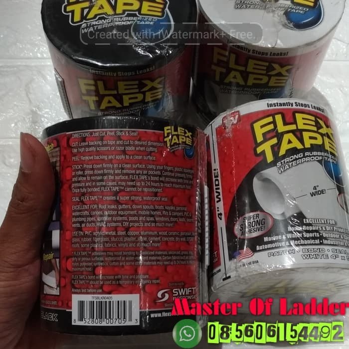 Jual FLEX TAPE Isolasi Karet Tahan Air Tambal Bocor made in usa ...