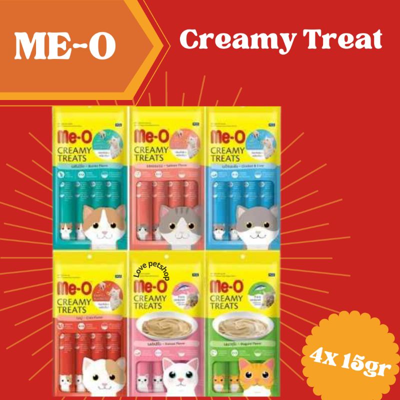 Jual Meo Creamy Treats Isi 4 60gr Me-O Creamy | Shopee Indonesia