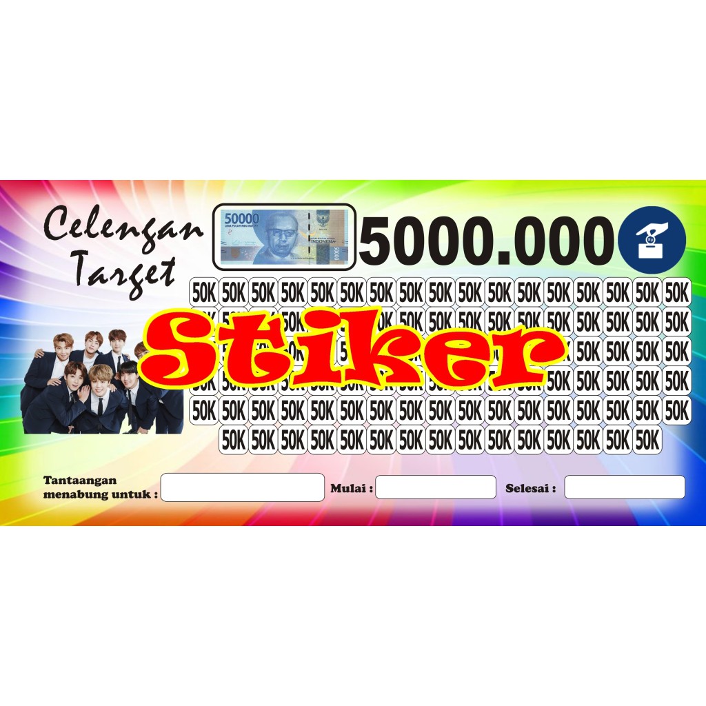 Jual TEMA BTS-STIKER CELENGAN TARGET/CELENGAN VIRAL TIKTOK/TABUNGAN ... Jual TEMA BTS-STIKER CELENGAN TARGET/CELENGAN VIRAL TIKTOK/TABUNGAN ...